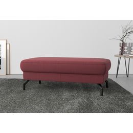 Sit & More Hockerbank SIT & MORE "Cinturo", rot (bordeaux), B:131cm H:48cm T:67cm, Hocker, mit Federkern, Sitzh&ouml;he 48 cm