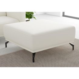 Sit & More Hocker SIT&MORE "Bailando" Gr. B/H/T: 86 cm x 45 cm x 86 cm, Soft clean, mit Federkern, beige (creme) Sitzhocker mit Federkern und schwarzen, matten Metallfüßen