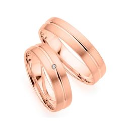 Phoenix Trauring PHÖNIX "Schmuck Geschenk Gold 333 Ehering LIEBE versch. Varianten" Fingerringe Gr. 49, ohne Brillant, Roségold 333, 5,0 mm, rosegold (roségoldfarben) Trauringe Made in Germany, wahlweise mit oder ohne Brillant