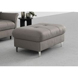 Sit & More Hocker SIT & MORE "Marano", grau (hellgrau), B:102cm H:43cm T:67cm, 100% Polyester, Hocker, Hocker, mit Stauraum