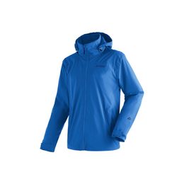 Outdoorjacke Maier Sports "Metor rec M" Gr. 25, blau (royalblau) Herren Jacken Regenjacke wasserdicht mit Kapuze, 2 Taschen außen, Innentasche