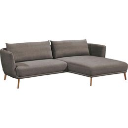 Sch&ouml;ner Wohnen Kollektion Ecksofa "Pearl - 5 Jahre Hersteller-Garantie, auch in Boucl&eacute; L-Form", grau (stone), B:270cm H:71cm T:160cm, 100% Polyester, SCH&Ouml;NER WOHNEN-KOLLEKTION, Sofas, Ecksofa, Ma&szlig;e (B/H/T): 270/71/160 cm, F&uuml;&szlig;e aus Massivholz