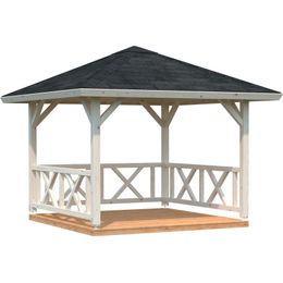 Holzpavillon Palmako "Betty" Pavillons Gr. B/H/T: 368 cm x 323 cm x 368 cm, beige (natur) Feststehende Pavillons BxT: 368x368 cm, naturbelassen