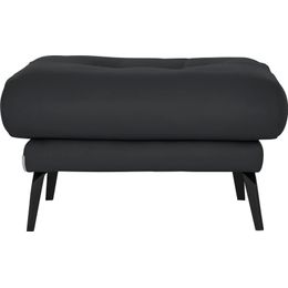 Hocker W.Schillig "softy" Gr. B/H/T: 74 cm x 43 cm x 61 cm, Longlife Xtra-Leder Z59, schwarz (schwarz z59) W. Schillig mit dekorativer Heftung im Sitz, Füße pulverbeschichtet