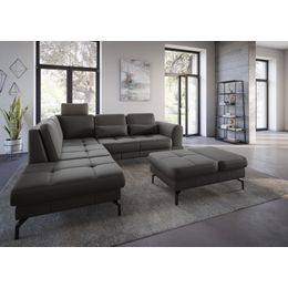 Sit & More Ecksofa SIT & MORE "Bendigo L-Form", braun (mokka), B:258cm H:87cm T:226cm, Sofas, Ecksofa, inklusive Sitztiefenverstellung, Bodenfreiheit 15 cm, in 2 Fu&szlig;farben