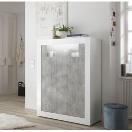 Highboard Inosign "Urbino" Sideboards weiß (weiß hochglanz, beton) Breite 110 cm