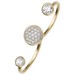 Goldring Jobo Fingerringe Gr. 52, Gelbgold 333, goldfarben (gelbgold 333) Damen 333 Gold mit Zirkonia