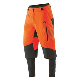 Fahrradhose Gonso "Sirac" Gr. XXL, Normalgrößen, orange (neonorange) Herren Hosen Hohe Wärmeisolation, 100% winddicht, atmungsaktiv