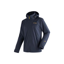 Outdoorjacke Maier Sports "Metor rec M" Gr. 98, blau (dunkelblau) Herren Jacken Regenjacke wasserdicht mit Kapuze, 2 Taschen außen, Innentasche