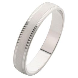 Trauring Firetti "Schmuck Geschenk Hochzeit Ehering "LIEBE"" Fingerringe Gr. 16,5, ohne Brillant, Silber 925 (Sterlingsilber), 4mm, silberfarben Made in Germany, wahlweise mit oder ohne Brillant