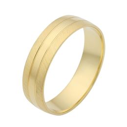 Trauring Firetti "Schmuck Geschenk Gold 375 Hochzeit Ehering "LIEBE"" Fingerringe Gr. 16,5, ohne Brillant, Gelbgold 375, 6 mm, gelb (gelbgoldfarben) Made in Germany, wahlweise mit oder ohne Brillant