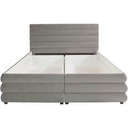 Polsterbett "Maylis", grau, B:172cm L:211cm, 100% Polyester, LeGer Home by Lena Gercke, Betten, Polsterbett ohne Bettkasten Polsterbett, wahlweise mit und ohne Matratze und Lattenrost, auch in 200cm Breite