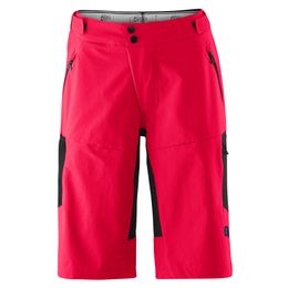 Radhose Gonso "CASINA" Gr. 34, Normalgrößen, pink (neonpink) Damen Hosen Sporthosen Bike-Shorts, Fahrradhose, Sitzpolster und Taschen, Bund flexibel