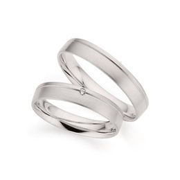 Phoenix Trauring PHÖNIX "Schmuck Geschenk Gold 333 Trauring Ehering LIEBE versch. Varianten" Gr. 56, weiß (weißgoldfarben), Fingerringe, Damen, 56, ohne Brillant, Weißgold 333, 4mm, Made in Germany, wahlweise mit oder ohne Brillant