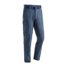 Funktionshose Maier Sports "Torid slim zip" Gr. 28, Kurzgrößen, blau (jeansblau) Herren Hosen Wanderhosen Wanderhose, zipp-off Outdoor-Hose, 4 Taschen, Slim Fit