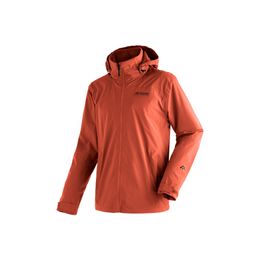 Outdoorjacke Maier Sports "Metor rec M" Gr. 26, rot (ziegelrot) Herren Jacken Outdoorjacken Regenjacke wasserdicht mit Kapuze, 2 Taschen außen, Innentasche