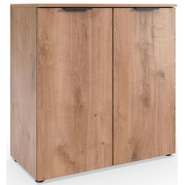 Kommode wimex "Level by fresh to go" Sideboards Gr. B/H/T: 81 cm x 92 cm x 41 cm, braun (plankeneiche nachbildung) Kommode 2-türig mit soft-close Funktion, 81cm breit, 92cm hoch