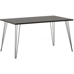 Ablagetisch Schildmeyer "Fynn" Tische Gr. B/H/T: 140,0 cm x 74,0 cm x 80,0 cm, grau (basaltgrau, schwarz, 80,0) Beistelltische Tischbeine aus Metall