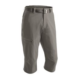 Caprihose Maier Sports "Jennisei" Gr. 46, Normalgrößen, braun (schlamm), Herren, 90% Polyamid, 10% Elasthan, Hosen, Funktionscapri aus atmungsaktivem, elastischem Material