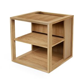 Couchtisch WOODMAN "Cube" Tische Gr. B/H/T: 50 cm x 50 cm x 50 cm, braun (eiche) WOODMAN Holzfurnier aus Eiche