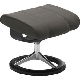 Fußhocker stressless "Consul" Hocker Gr. B/H/T: 54 cm x 41 cm x 39 cm, Leder PALOMA, Signature Base Schwarz, grau (metal grey paloma) Fußhocker mit Signature Base, Gestell Schwarz