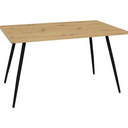 Mäusbacher Schreibtisch MÄUSBACHER "Big System Office" Tische Gr. B/H/T: 120 cm x 75 cm x 70 cm, schwarz (schwarz matt, asteiche, schwarz, asteiche) Schreibtische Breite 120 cm