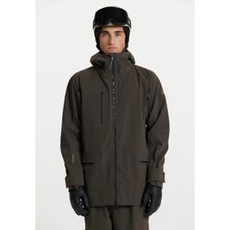 Skijacke SOS "Lipno", Herren, Gr. XXL, grün (dunkelgrün), 84% Nylon, 16% Elasthan, unifarben, ohne Ausschnitt, Jacken, mit 20.000 mm Wassersäule