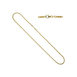 Goldkette Jobo Halsketten Gr. Gelbgold 585-Weißgold 585, Länge: 45 cm, gelb (gelbgold 585) Damen Zopfkette 585 Gold bicolor 45 cm 1,9 mm