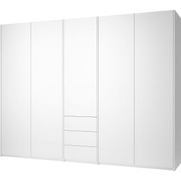 Müllermöbel Drehtürenschrank MÜLLER SMALL LIVING "Modular Plus Variante 9" Schränke Gr. B/H/T: 290 cm x 221,4 cm x 60,5 cm, 5 St., weiß inklusive drei kleinen Schubladen im Mittelelement