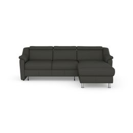 Sit & More Ecksofa SIT & MORE "Freetown L-Form", braun (mocca), B:257cm H:84cm T:166cm, Sofas, Ecksofa, inklusive Kopfteilverstellung und komfortablem Federkern