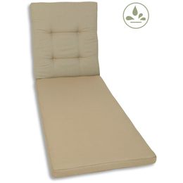 Liegenauflage GO-DE Polsterauflagen Gr. B/H/T: 190 cm x 7 cm x 60 cm, 1 St., beige wasserabweisend