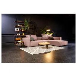 Ecksofa Tom Tailor HOME "HEAVEN CASUAL M" Sofas Gr. B/H/T: 282cm x 85cm x 221cm, Struktur grob TCU, Recamiere rechts, ohne Bettfunktion-ohne Bettkasten, rosa (light rose tcu 27) aus der COLORS COLLECTION, wahlweise mit Bettfunktion & Bettkasten