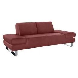 2-Sitzer W.Schillig "taboo" Sofas Gr. B/H/T: 202cm x 76cm x 91cm, Stoff S37, mit Armlehnenverstellung, rot (marsala s37) mit Normaltiefe, inklusive Armlehnenverstellung