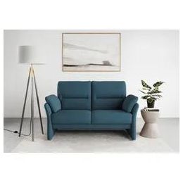 2-Sitzer DOMO collection "Pina" Sofas Gr. B/H/T: 159cm x 95cm x 88cm, Microfaser hochflorig, Mit Federkern, blau (petrol) mit Federkern, Breite 159cm