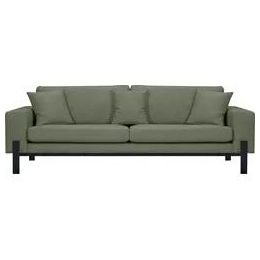 3-Sitzer OTTO products "Ennis" Sofas Gr. B/H/T: 237cm x 86cm x 88cm, Samtoptik recycelt, grün Verschiedene Bezugsqualitäten: Baumwolle, recyceltes Polyester