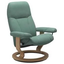 Relaxsessel stressless "Consul", grün (aqua grün paloma), B:85cm H:100cm T:77cm, Leder BATICK: BATICK ist ein leicht korrigiertes, durchgefärbtes und genarbtes Möbelleder, bei dem die meisten Unebenheiten und Spuren in der Regel entfernt wurden., Leder PALOMA: PALOMA ist ein durchgefärbtes Semianilin-Möbelleder mit natürlicher Narbung., ROHLEDER Stoff Q2 FARON: Ein fester zuverlässiger Bouclu00e9 