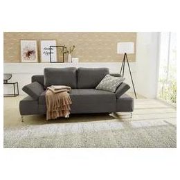 Jockenhöfer Schlafsofa JOCKENHÖFER GRUPPE "Jano" Sofas Gr. B/T: 202 cm x 103 cm, Luxus-Microfaser Lederoptik, braun (dunkelbraun) klassisches Schlafsofa mit individuell, verstellbaren Armlehnen