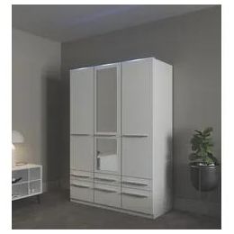 Drehtürenschrank Priess "Barcelona" Schränke Gr. B/H/T: 140 cm x 193 cm x 54 cm, mit Spiegel, mit Beleuchtung, 3 St., weiß in vielen Farben und Ausführungen