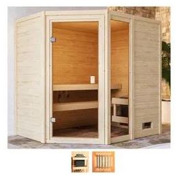 Welltime Sauna "Josie" Saunen ohne Ofen Gr. ohne Ofen, beige (naturbelassen)