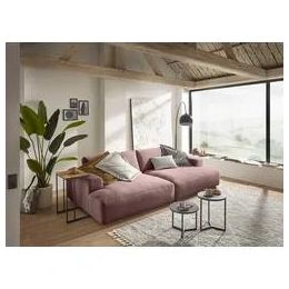 Loungesofa Gallery M BRANDED BY MUSTERRING "Lucia" Sofas Gr. B/H/T: 292cm x 81cm x 147cm, Cord, rosa Cord-Bezug, Breite 292 cm