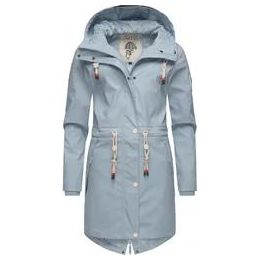 Regenjacke Navahoo "Tropical Stormoo" Gr. M (38), blau (babyblau) Damen Jacken modischer Outdoor Regenmantel