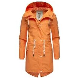 Regenjacke Navahoo "Tropical Stormoo" Gr. M (38), rot (apricot) Damen Jacken modischer Outdoor Regenmantel