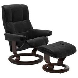 Relaxsessel stressless "Mayfair" Sessel Gr. Leder BATICK, Classic Base Braun, Relaxfunktion-Drehfunktion-PlusTMSystem-Gleitsystem, B/H/T: 75 cm x 99 cm x 73 cm, schwarz (black batick) mit Classic Base, Gestell Braun