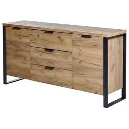 Sideboard Jahnke "LOOP" Sideboards Gr. B/H/T: 150cm x 76,2cm x 39,5cm, 3 St., braun (kerneiche) Breite ca. 150 cm