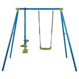 Schaukelkombination SANDORA Schaukeln blau (blau/grün) Kinder Schaukel + Wippe, Aufbaumaße H x L B 180 136 208 cm