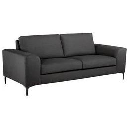 2,5-Sitzer Inosign "Henry" Sofas Gr. B/H/T: 214cm x 84cm x 95cm, Struktur fein, grau (anthrazit) mit Metallbeinen, in modernem Design