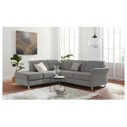 Sit & More Ecksofa SIT & MORE "Darwin L-Form", grau, B:249cm H:83cm T:221cm, Sofas, inklusive Federkern, wahlweise mit Kopfteilverstellung, Bettfunktion