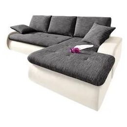 Ecksofa Trendmanufaktur "Indie, L-Form" Sofas Gr. B/H/T: 246cm x 86cm x 155cm, Luxus-Microfaser ALCAZAR-Struktur, Recamiere rechts, ohne Funktion-XL, braun (creme/beige/braun) wahlweise XL oder XXL