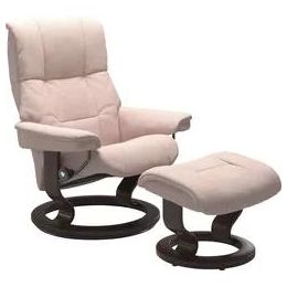 Relaxsessel stressless "Mayfair" Sessel Gr. ROHLEDER Stoff Q2 FARON, Classic Base Braun, Relaxfunktion-Drehfunktion-PlusTMSystem-Gleitsystem, B/H/T: 75 cm x 99 cm x 73 cm, pink (light q2 faron) mit Classic Base, Gestell Braun