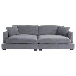 Guido Maria Kretschmer Home & Living 3-Sitzer GUIDO MARIA KRETSCHMER HOME & LIVING "Annera" Sofas Gr. B/H/T: 236cm x 80cm x 109cm, Struktur fein, grau (anthrazit) weicher Sitzkomfort, mit extra tiefen Sitzflächen, Füllung Federn